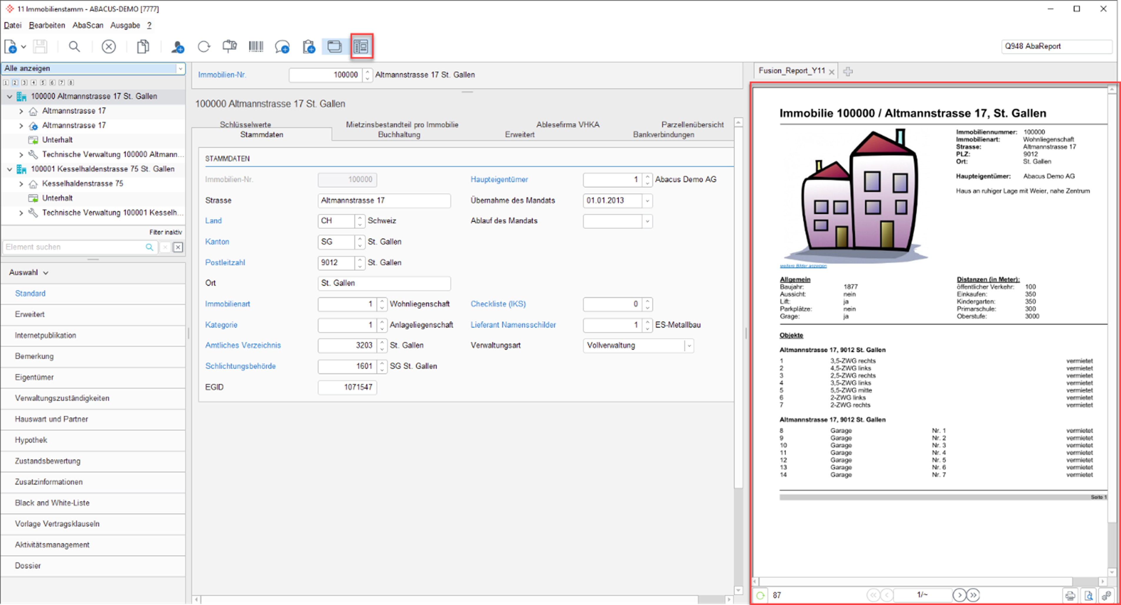 AbaImmo – Optimierung Auswertung und Informationen mit Fusion Reports